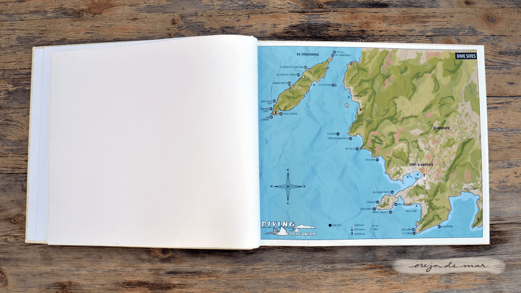 Mapas submarinos ilustrados de Mallorca » Oreja de mar